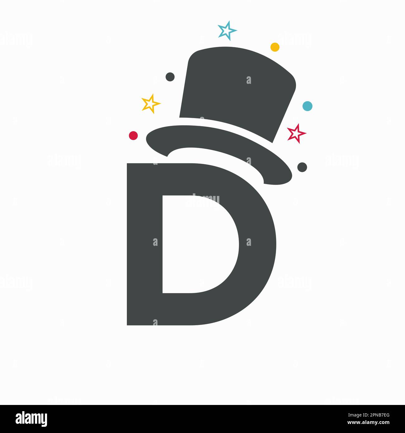 Letter D Magic Hat Logo Design. Magician Symbol Vector Template Stock ...