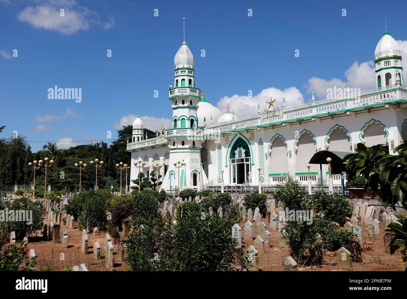 Mubarak mosque. Old cham muslim cemetery. Chau Doc. Vietnam Stock Photo ...