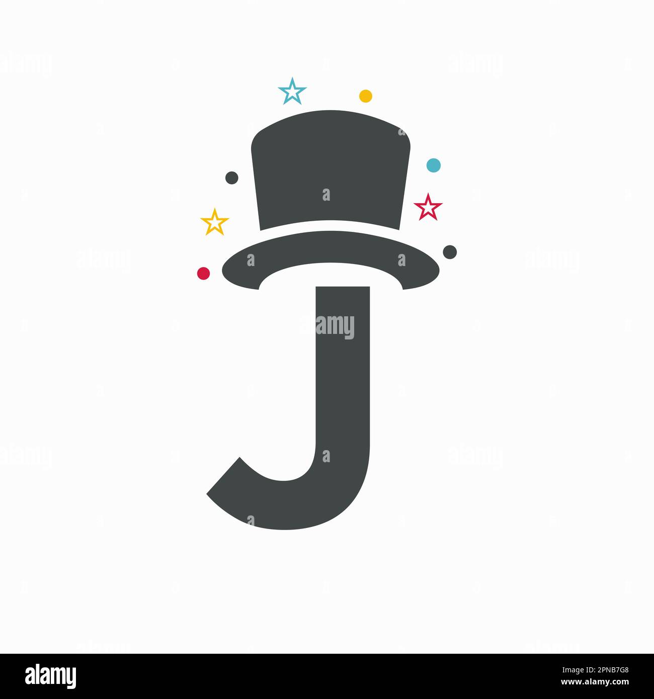 Letter J Magic Hat Logo Design. Magician Symbol Vector Template Stock ...