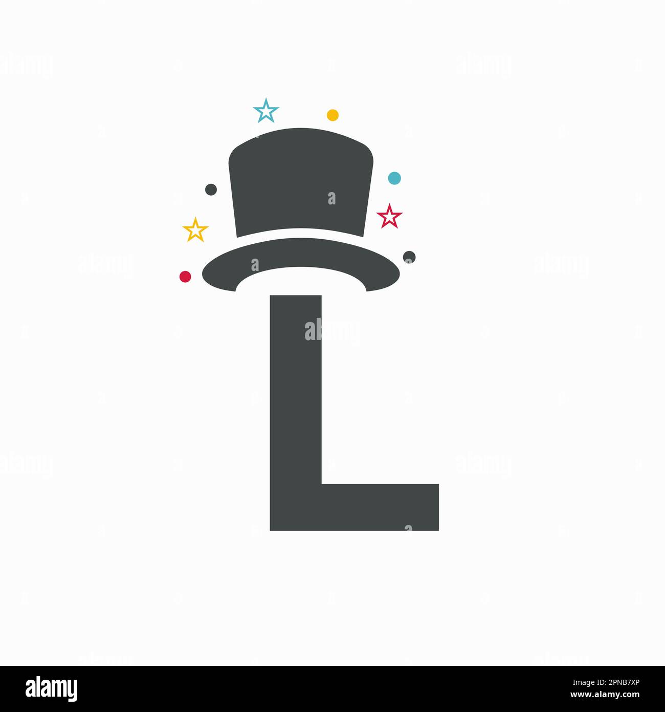 Letter L Magic Hat Logo Design. Magician Symbol Vector Template Stock ...