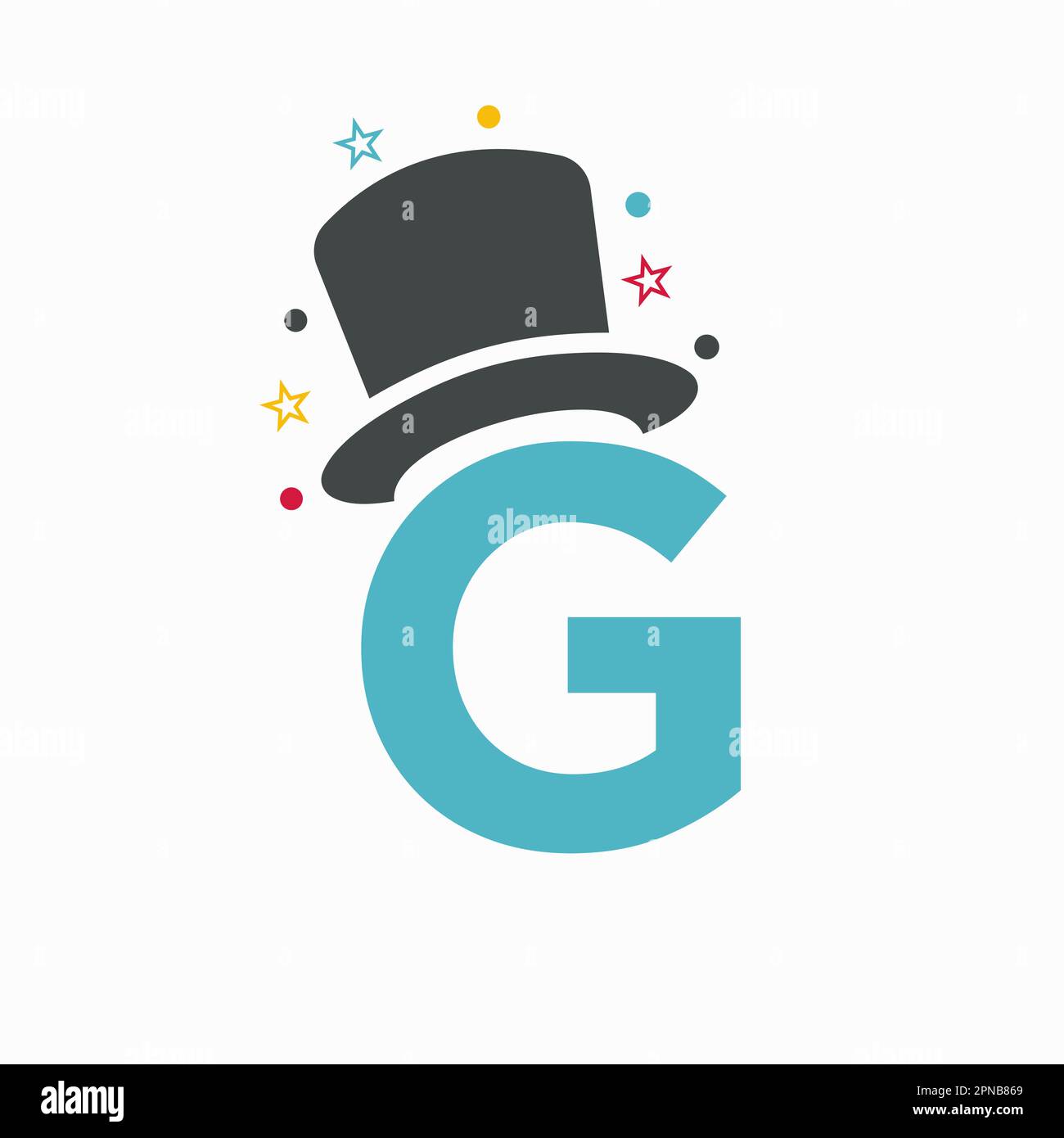 Letter G Magic Hat Logo Design. Magician Symbol Vector Template Stock ...