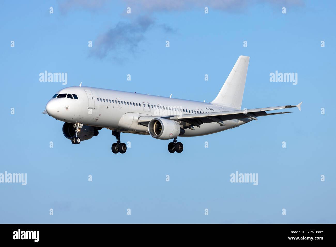 Sky Express Airbus A320-214 (REG: SX-VSL) in an all white livery ...