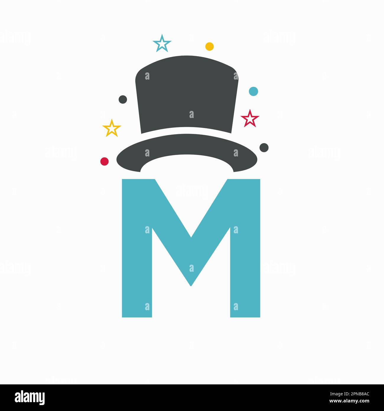 Letter M Magic Hat Logo Design. Magician Symbol Vector Template Stock ...