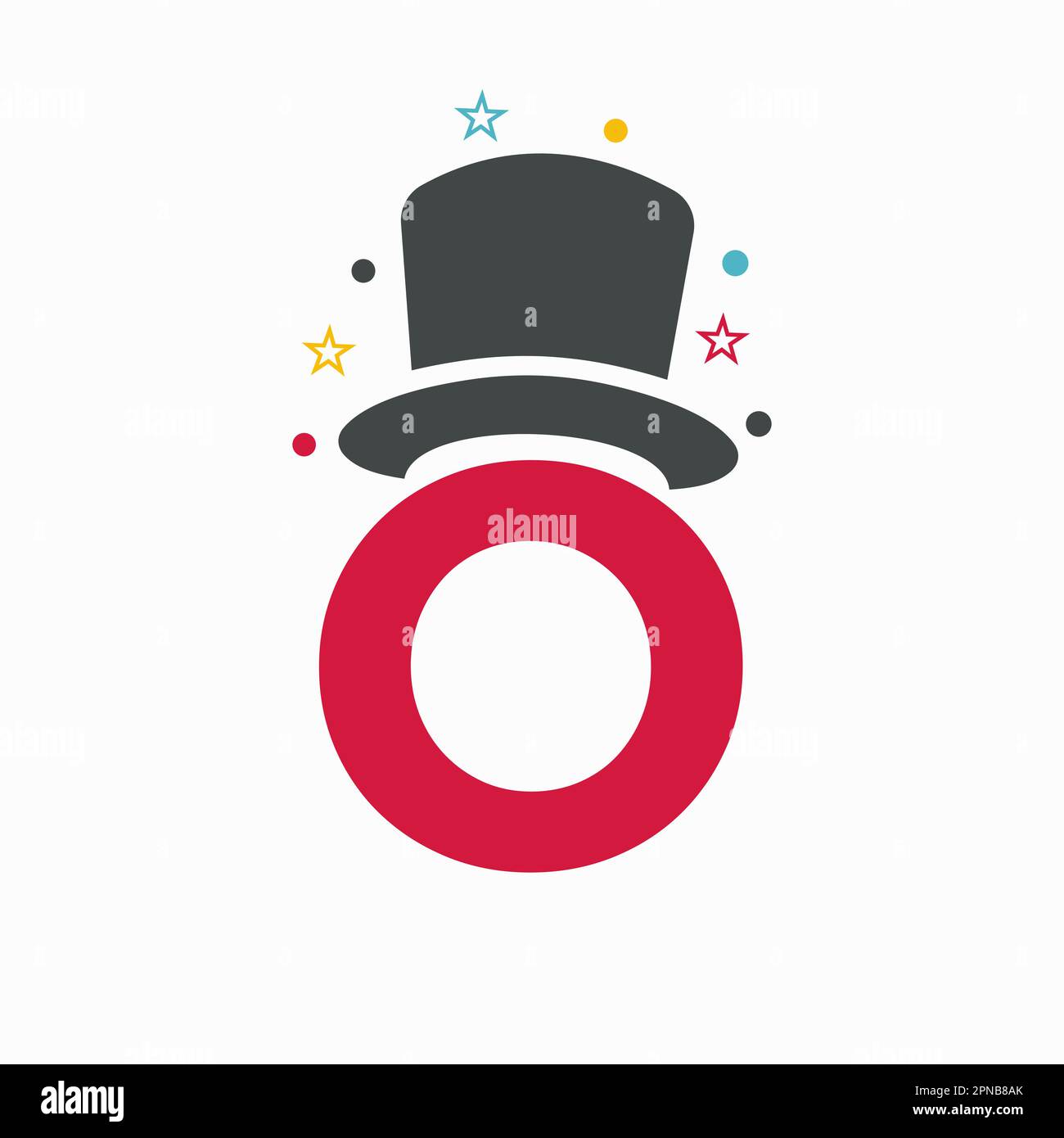 Letter O Magic Hat Logo Design. Magician Symbol Vector Template Stock ...