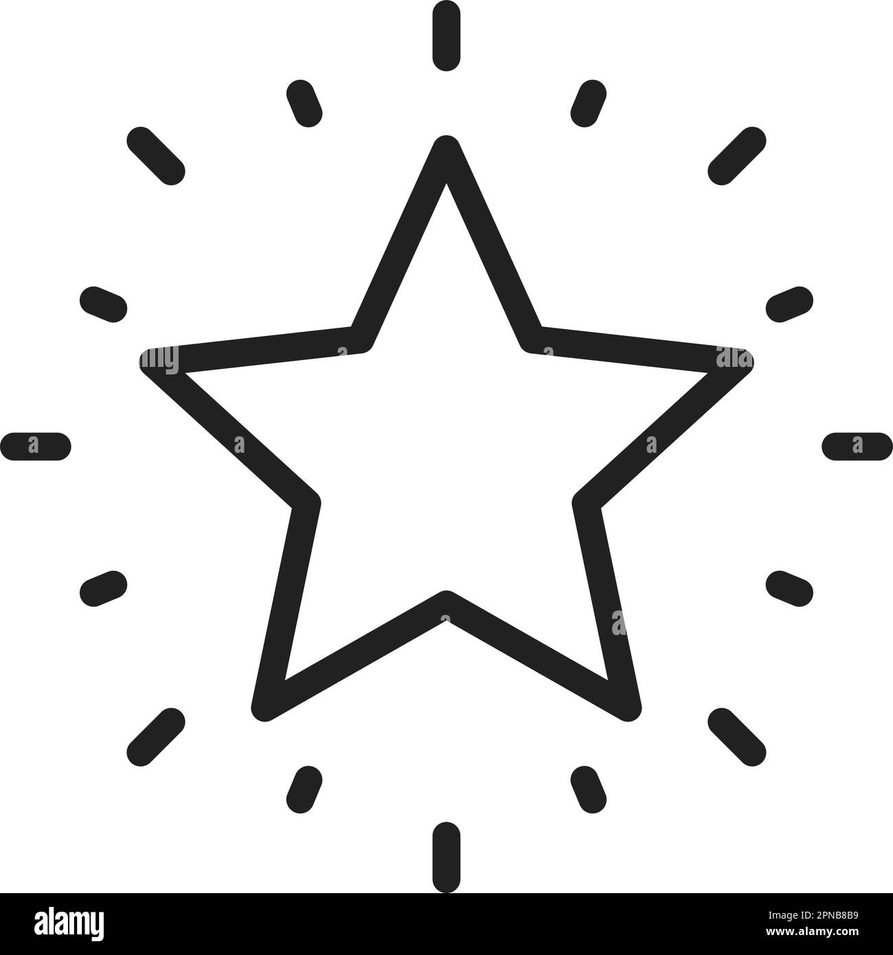 Glowing Star icon vector image. Suitable for mobile apps, web apps and ...