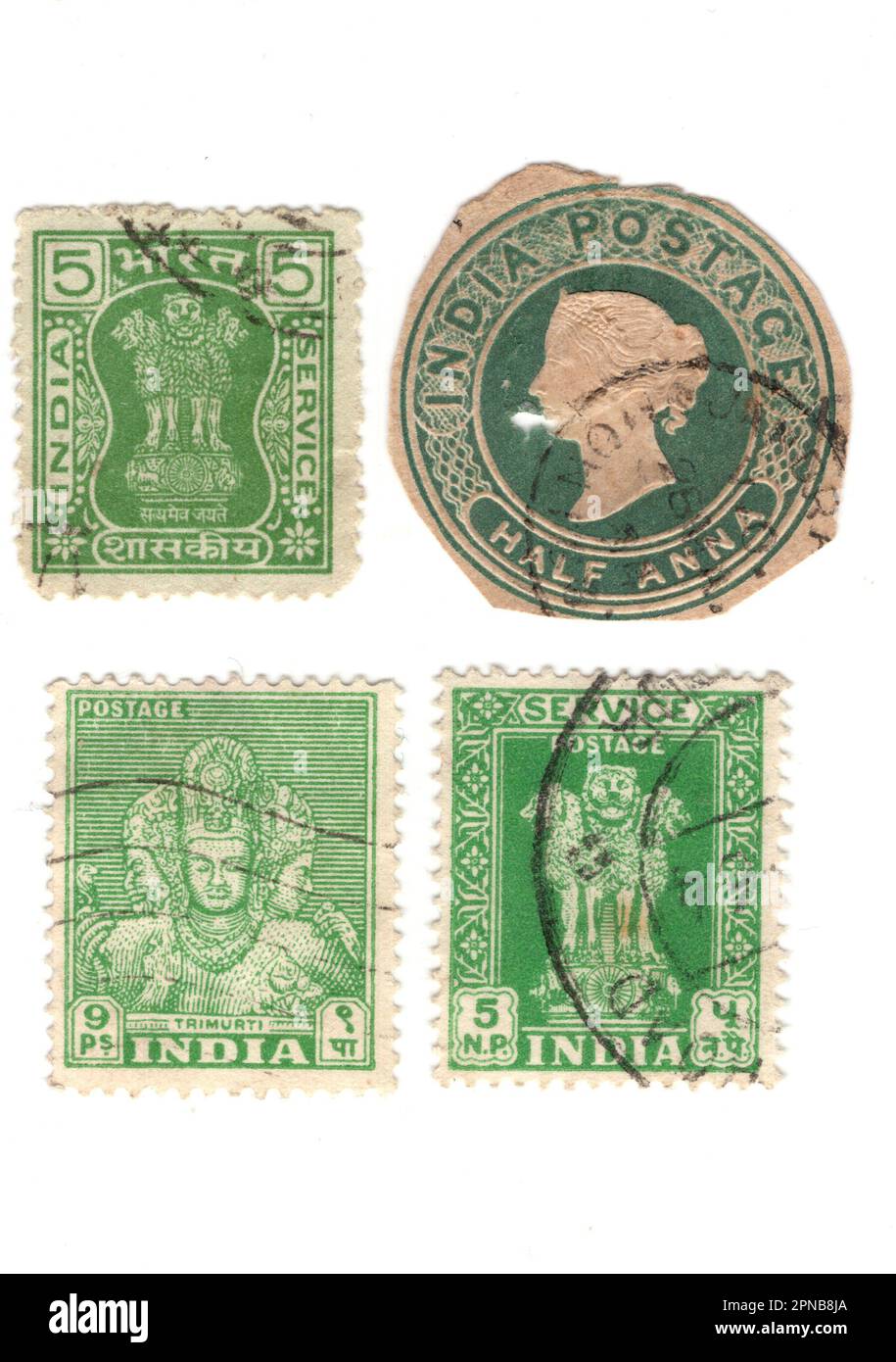 Old stamp paper india Cut Out Stock Images & Pictures - Alamy