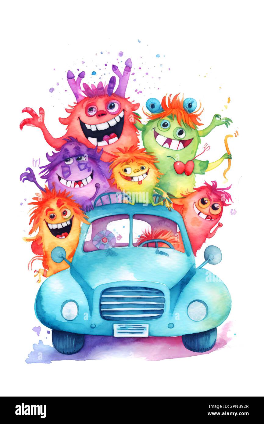 Cartoon cute monsters hi-res stock photography and images - Alamy