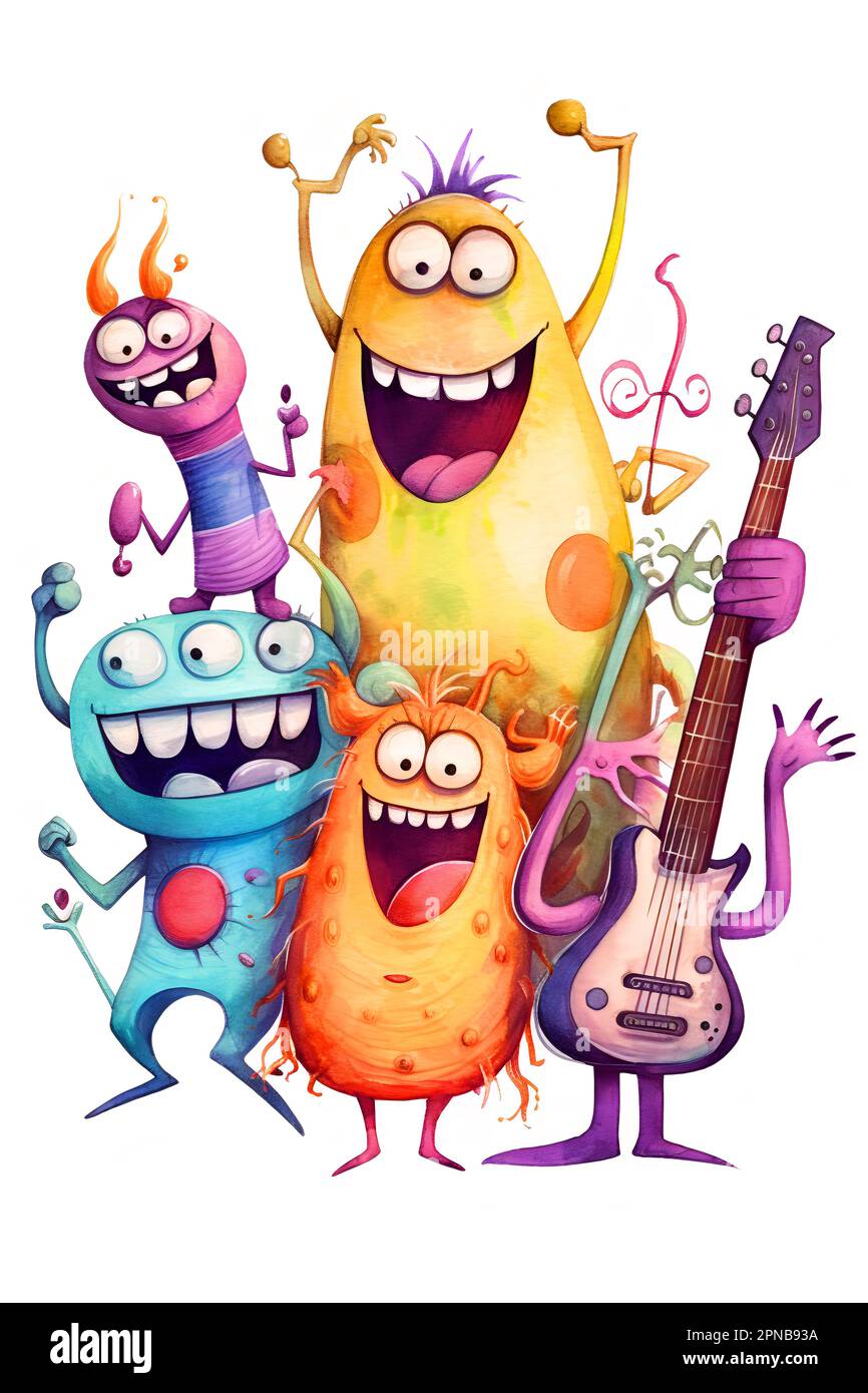 Cartoon cute monsters hi-res stock photography and images - Alamy