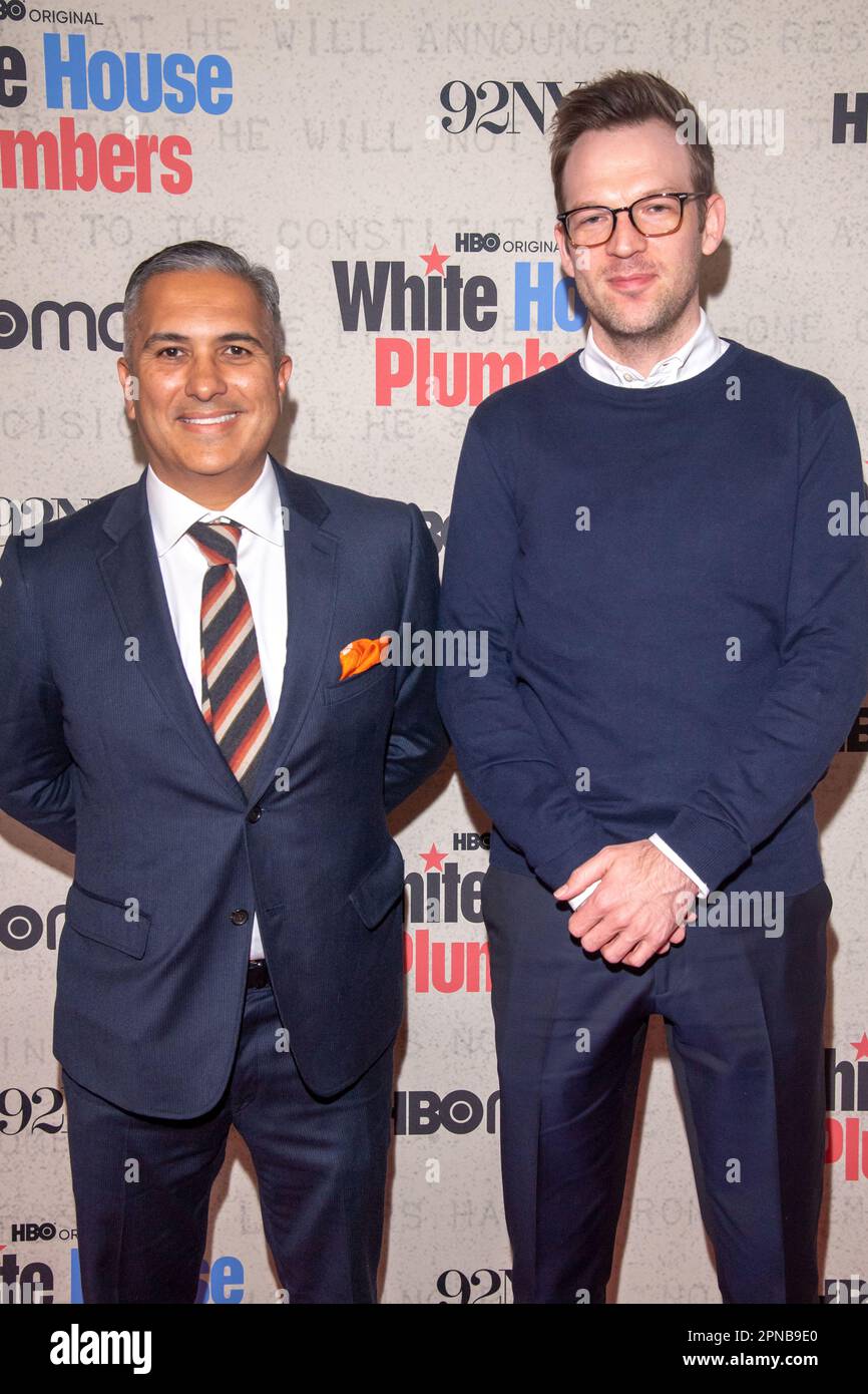 NEW YORK, NEW YORK - APRIL 17: Mark Roybal (L) attends HBO's "White ...