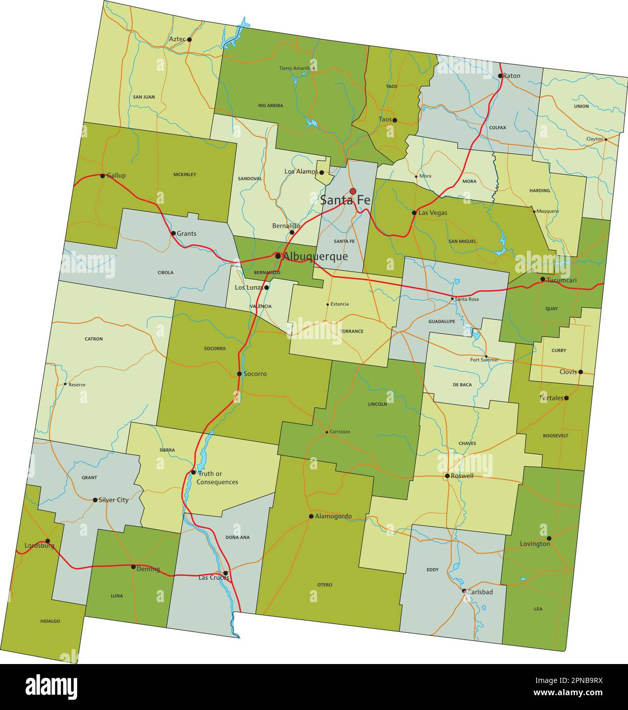 Highly detailed editable political map with separated layers. New ...