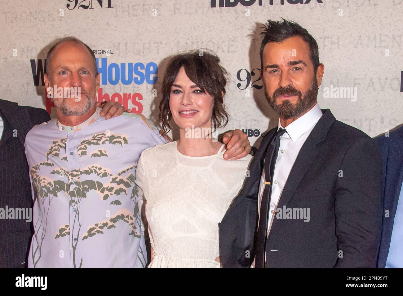 NEW YORK, NEW YORK - APRIL 17: (L-R) Woody Harrelson, Lena Headey and ...