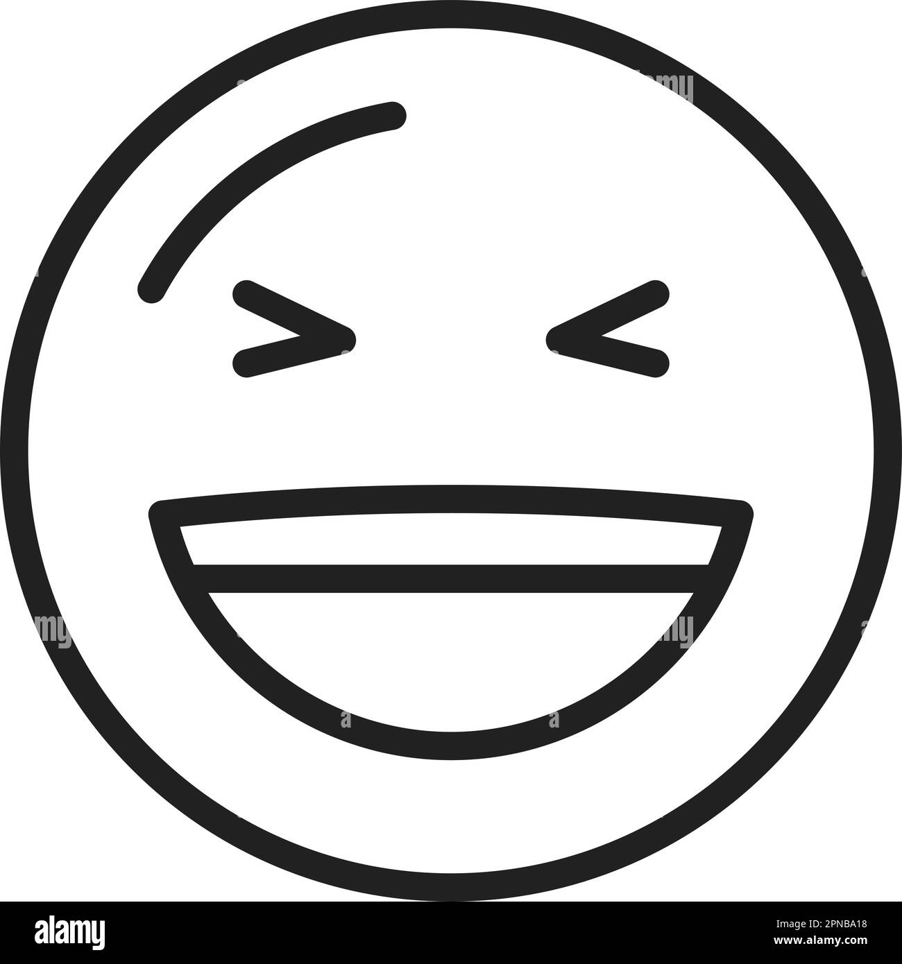 Excited Emoticon Black And White