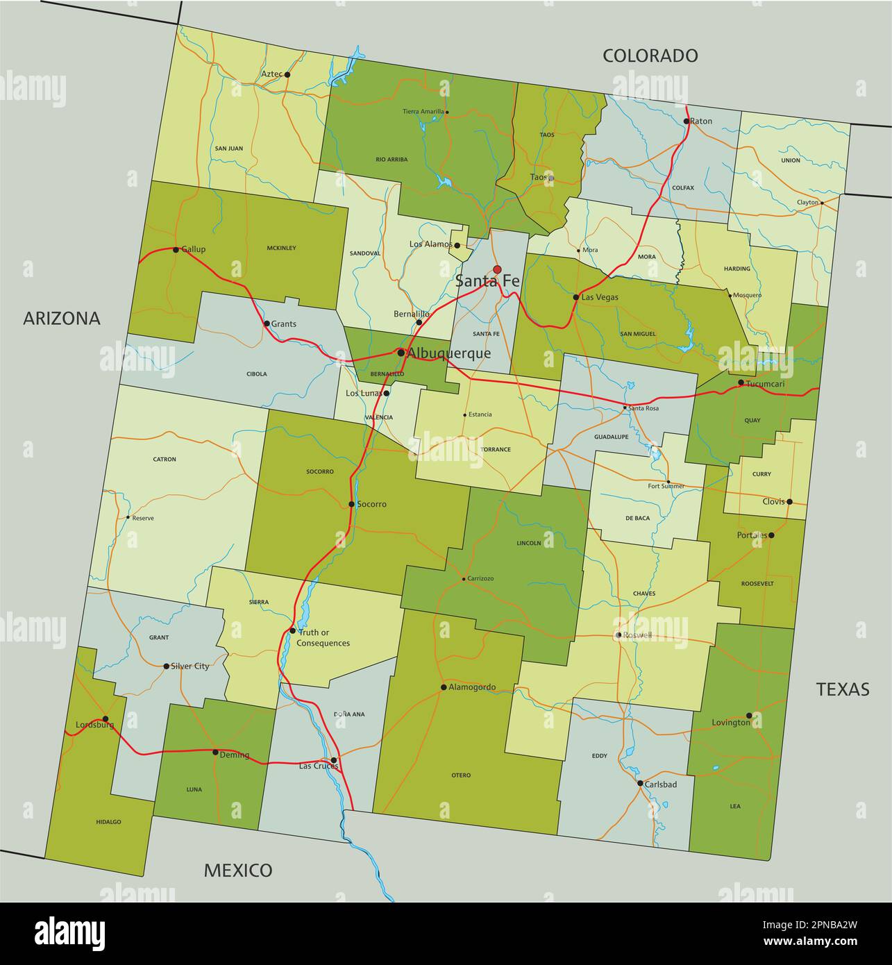 Highly detailed editable political map with separated layers. New ...