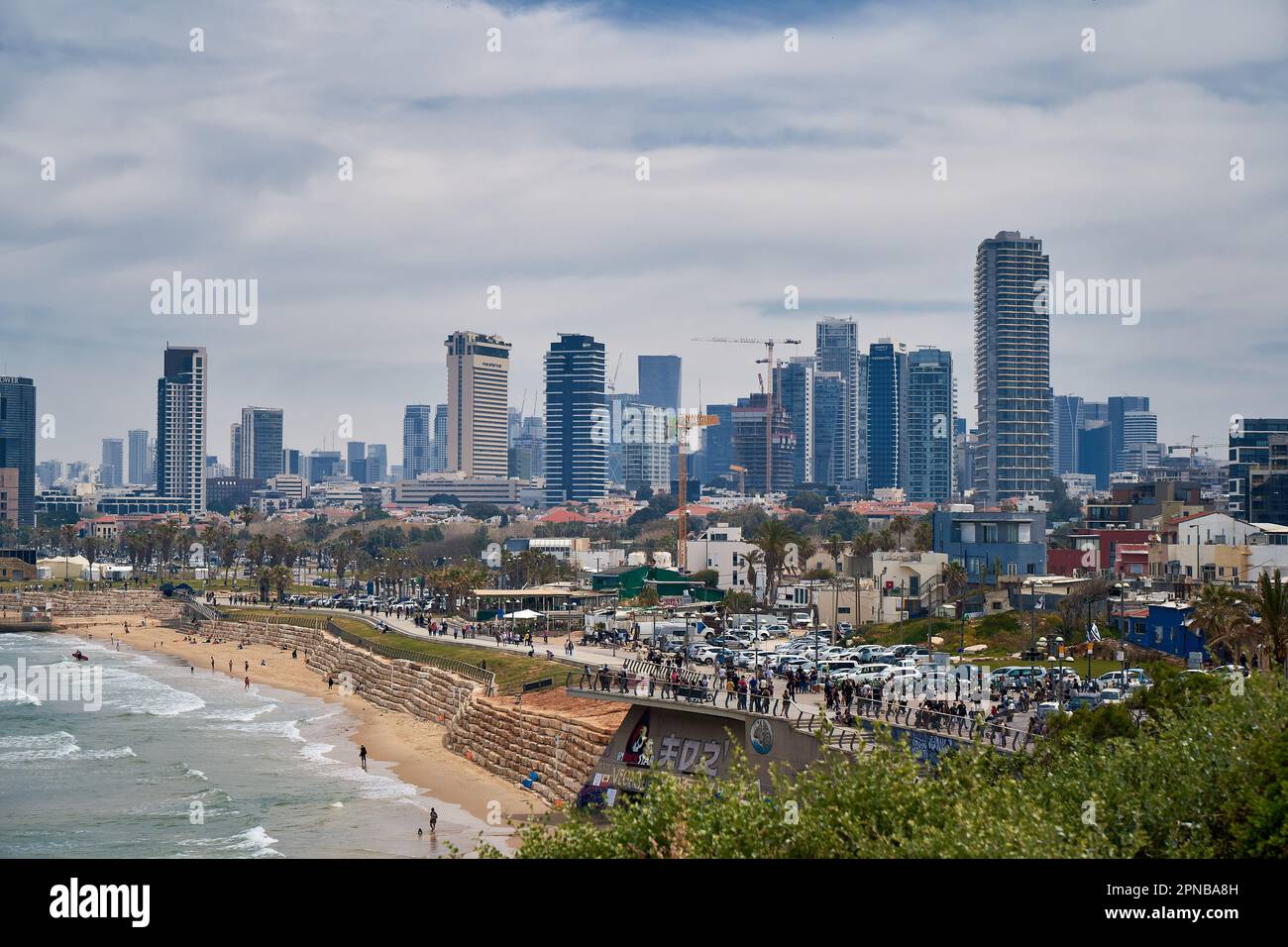 The view on the Tel-Aviv downtown from the Jaffa port Stock Photo - Alamy