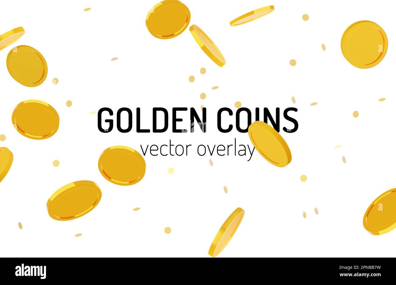 Realistic falling coins gold Cut Out Stock Images & Pictures - Alamy