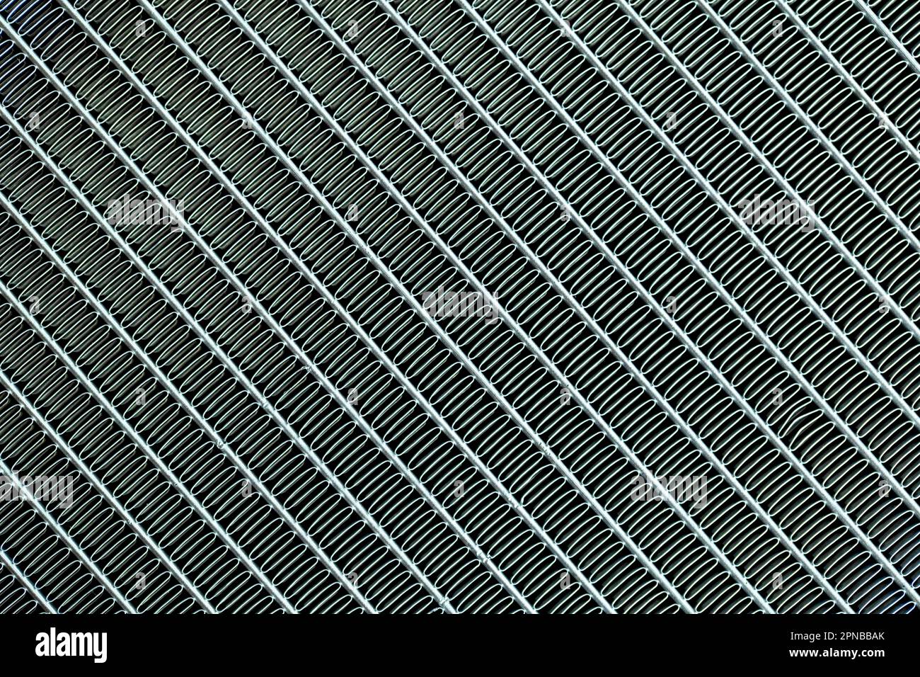 Texture of a honeycomb of an automotive aluminum car cooling radiator ...