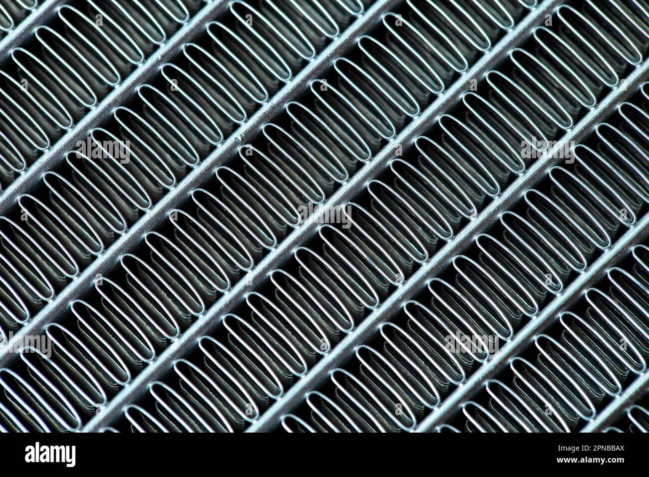 Texture of a honeycomb of an automotive aluminum car cooling radiator ...