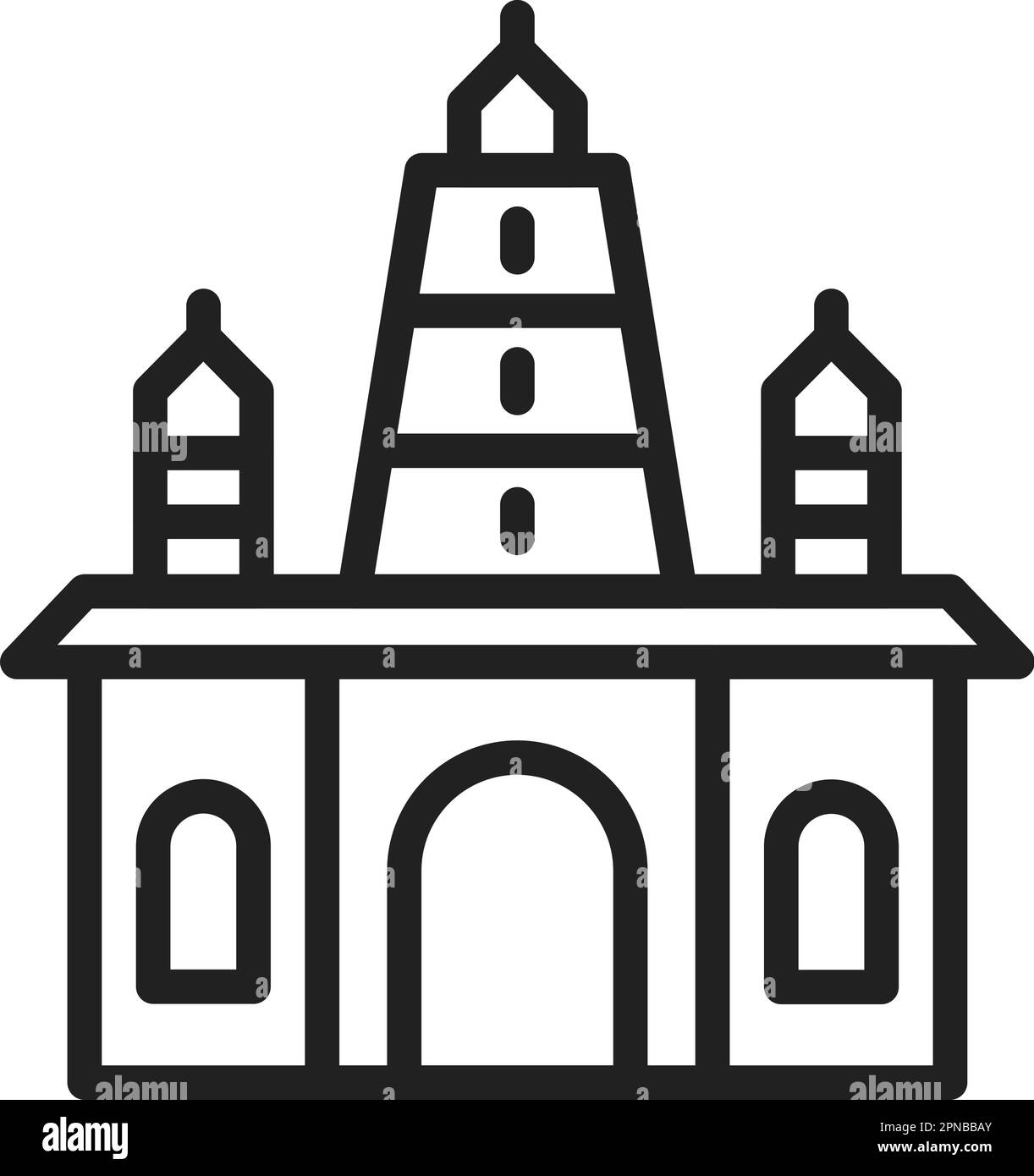 Hindu Temple icon vector image. Suitable for mobile apps, web apps and ...