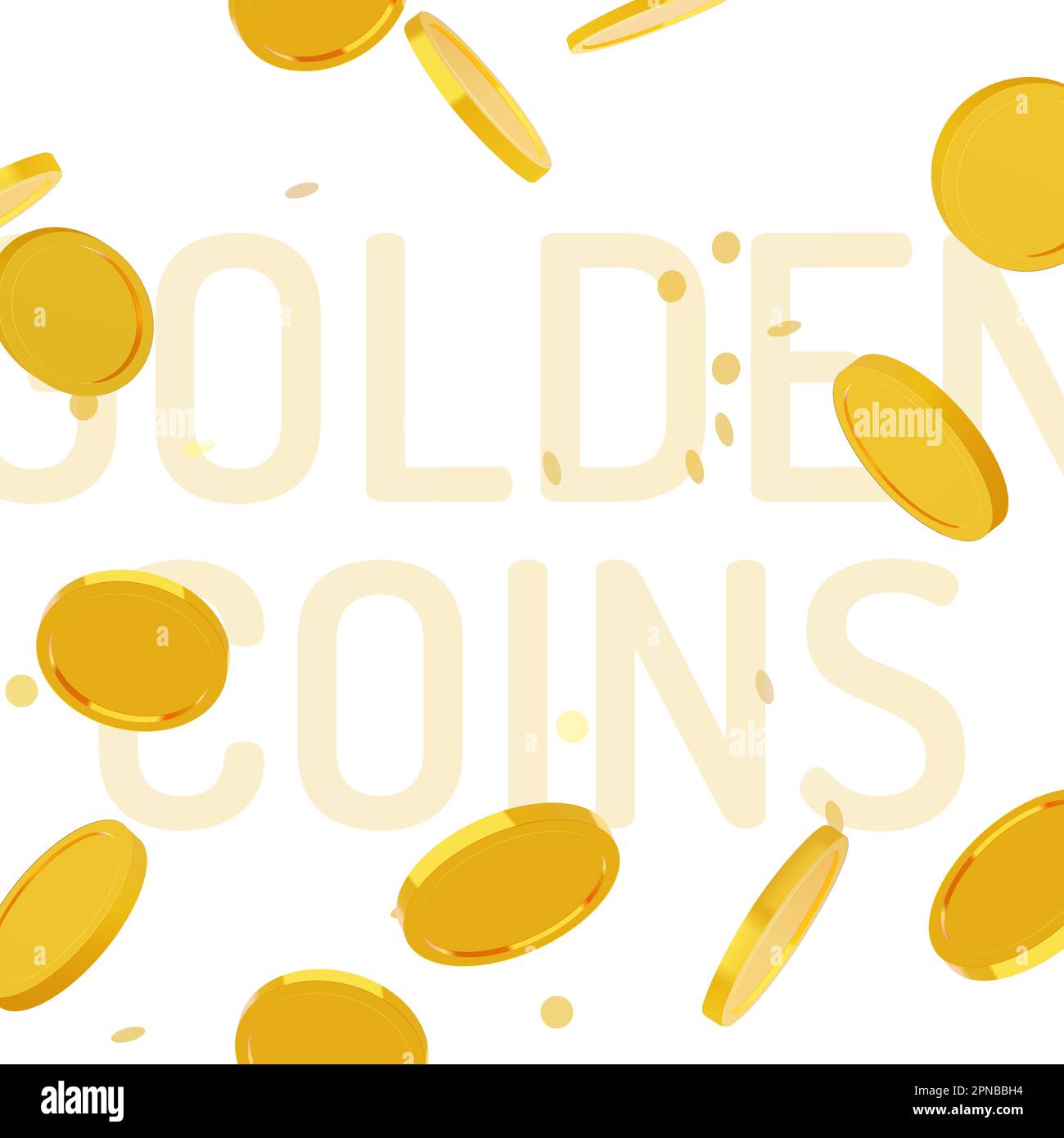 Golden coins falling hi-res stock photography and images - Alamy