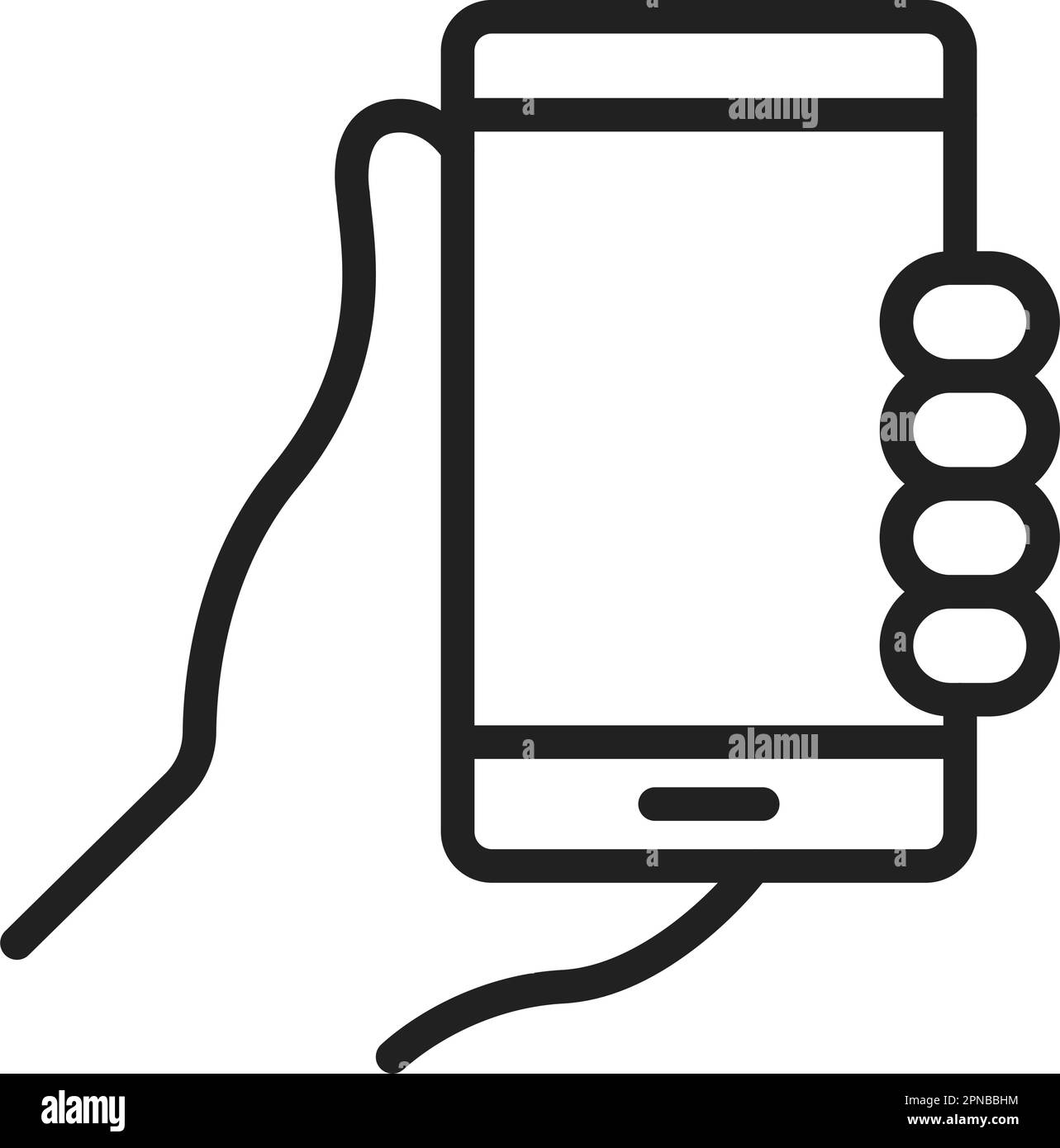 Holding Smartphone icon vector image. Suitable for mobile apps, web apps and print media Stock ...