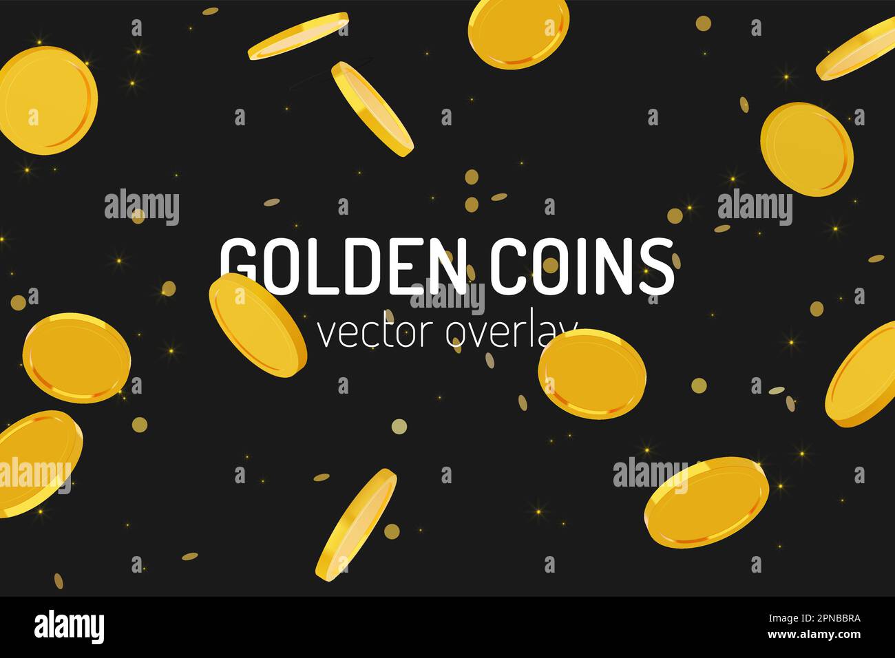 Realistic falling coins gold Stock Vector Images - Alamy