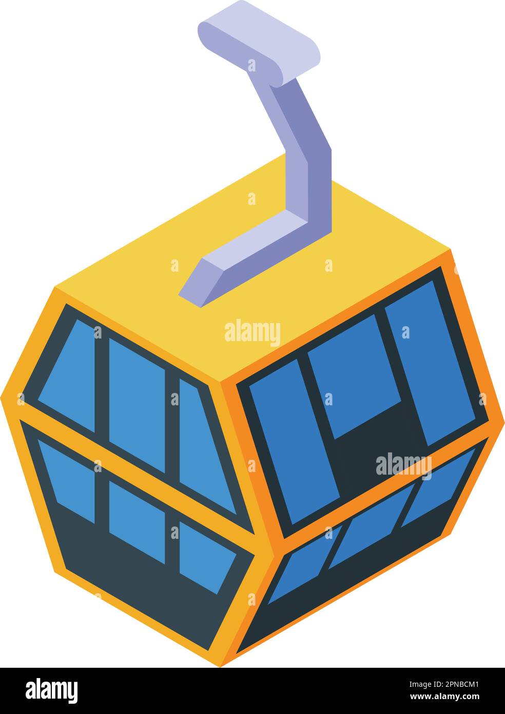 Aerial landscape winter resort Cut Out Stock Images & Pictures - Alamy