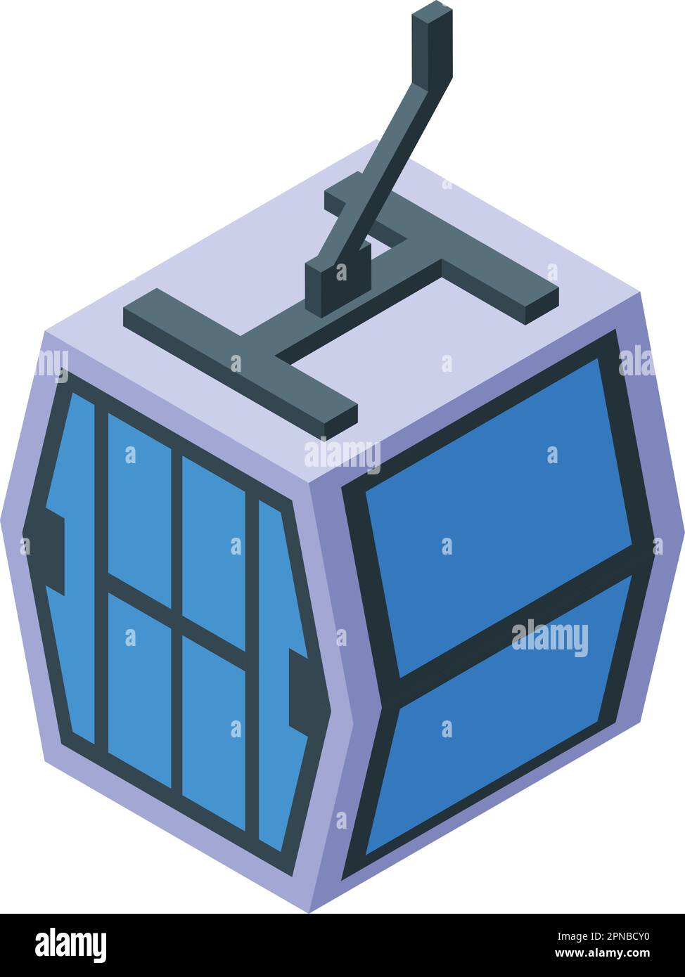 Gondola ski lift icon isometric vector. Winter cable. Cable car Stock ...
