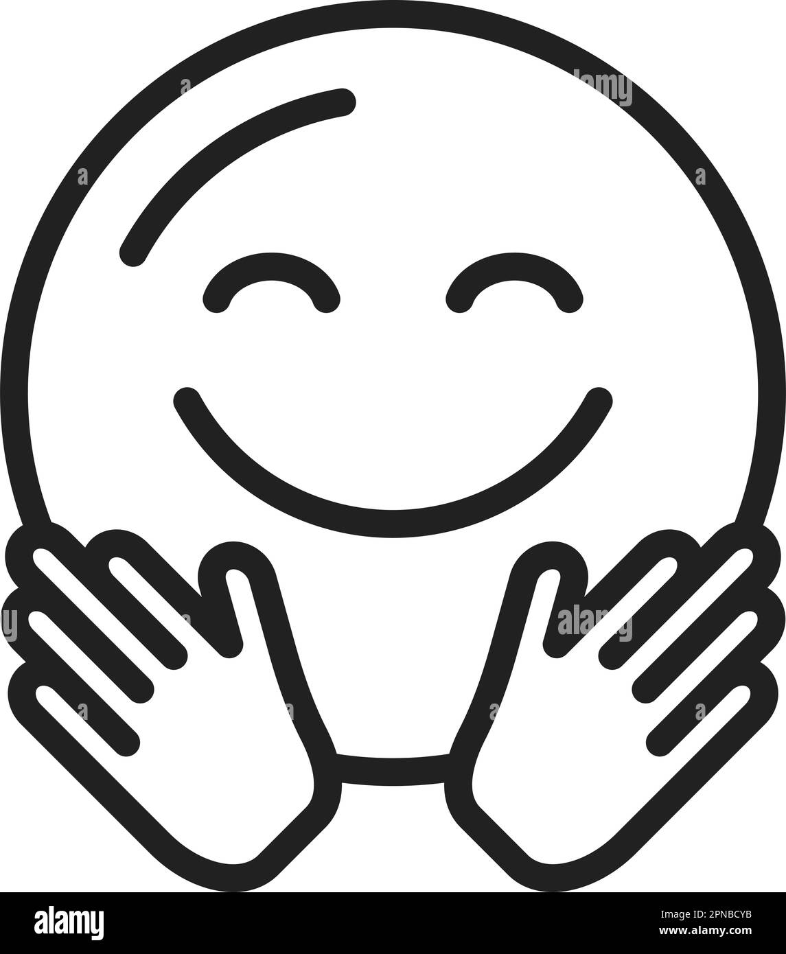 Hugging Face icon vector image. Suitable for mobile apps, web apps and ...
