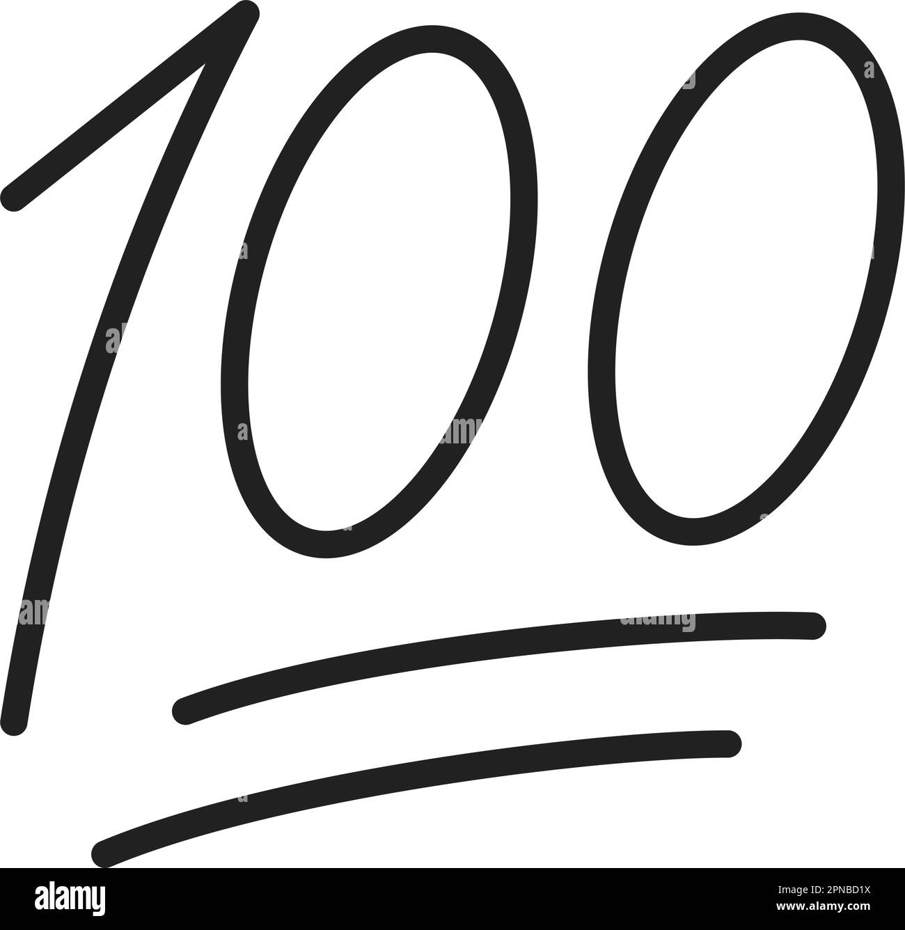 Hundred Points icon vector image. Suitable for mobile apps, web apps ...