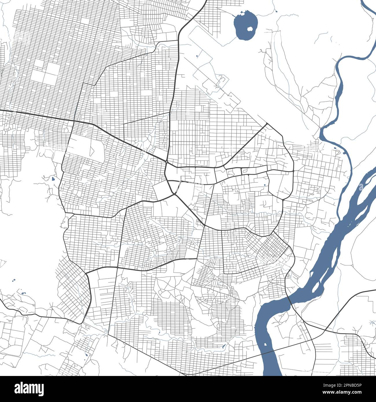 Juba map, capital city of South Sudan. Municipal administrative area ...
