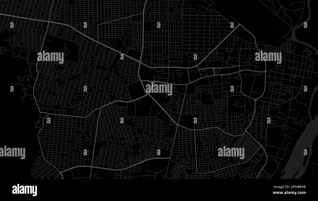 Background Juba map, South Sudan, black city poster. Vector map with ...