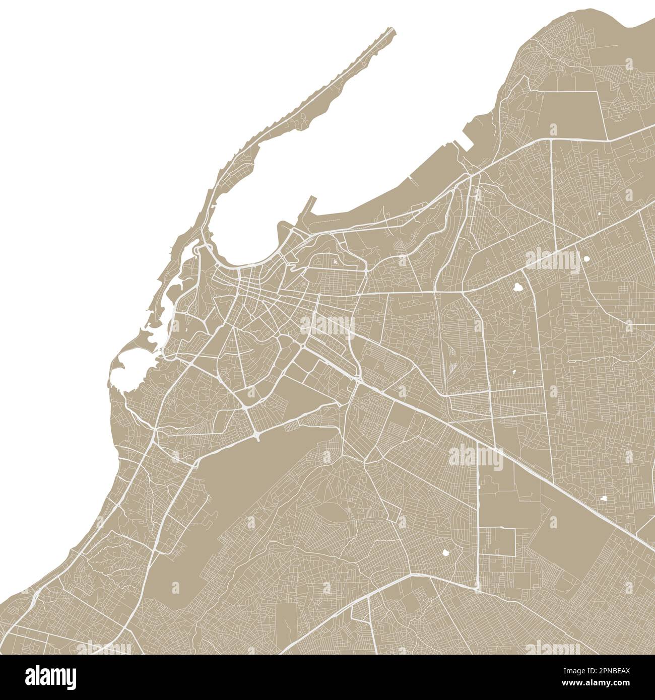 Vector map of Luanda, Angola. Urban city road map poster illustration ...