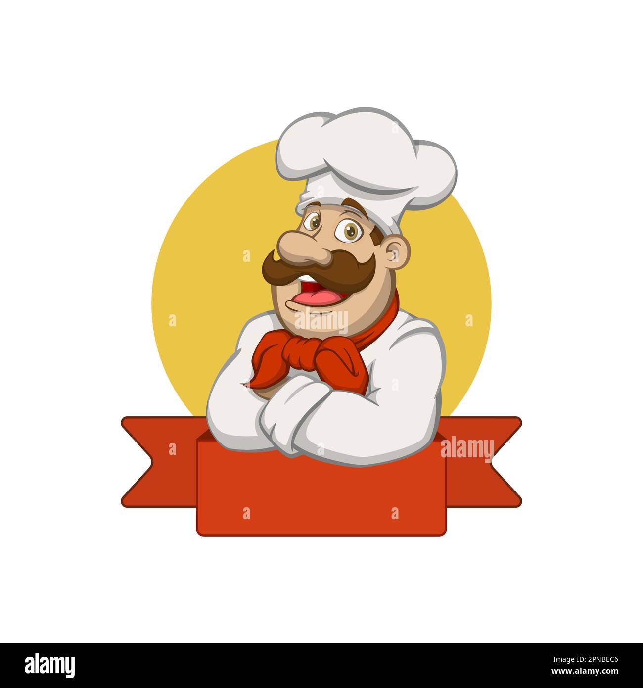 Chef Folding Arms Mascot Logo Stock Vector Image & Art - Alamy