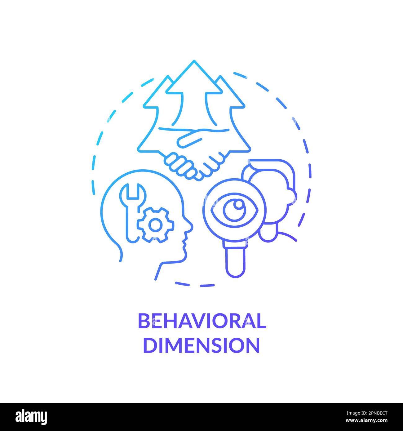 Behavioral dimension blue gradient concept icon Stock Vector Image ... Behavioral dimension blue gradient concept icon Stock Vector Image ...
