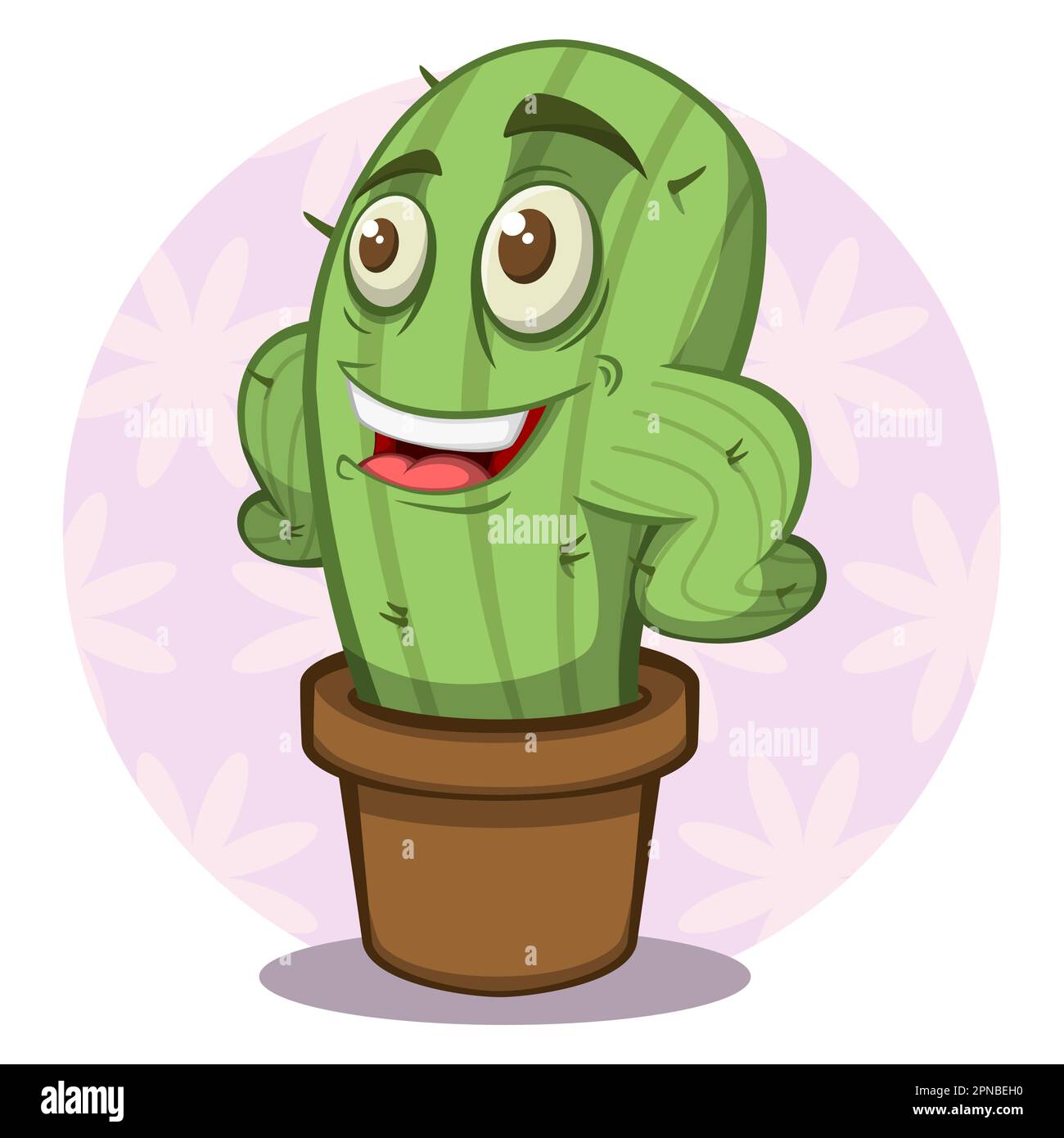 Funny Face Cactus Cartoon Character Stock Vector Image & Art - Alamy