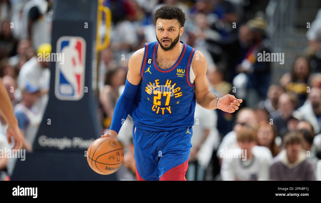 Denver Nuggets guard Jamal Murray (27) in the second half of Game 1 of ...