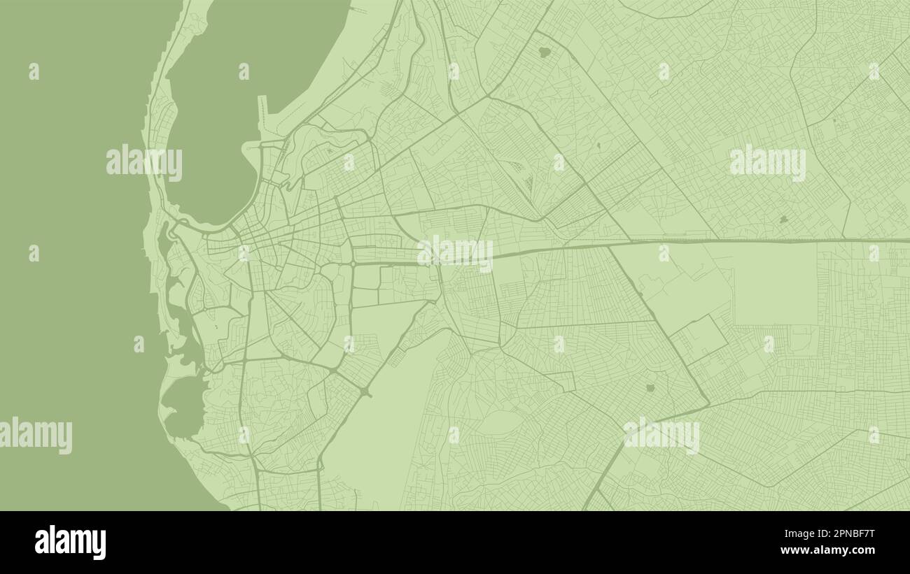 Background Luanda map, Angola, olive city poster. Vector map with roads ...