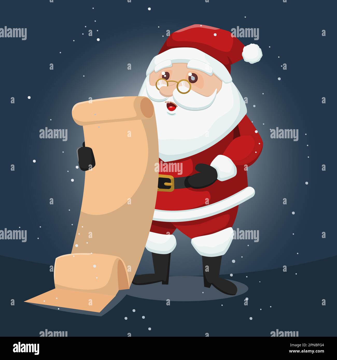 Santa Claus Holding List Paper Stock Vector Image & Art - Alamy