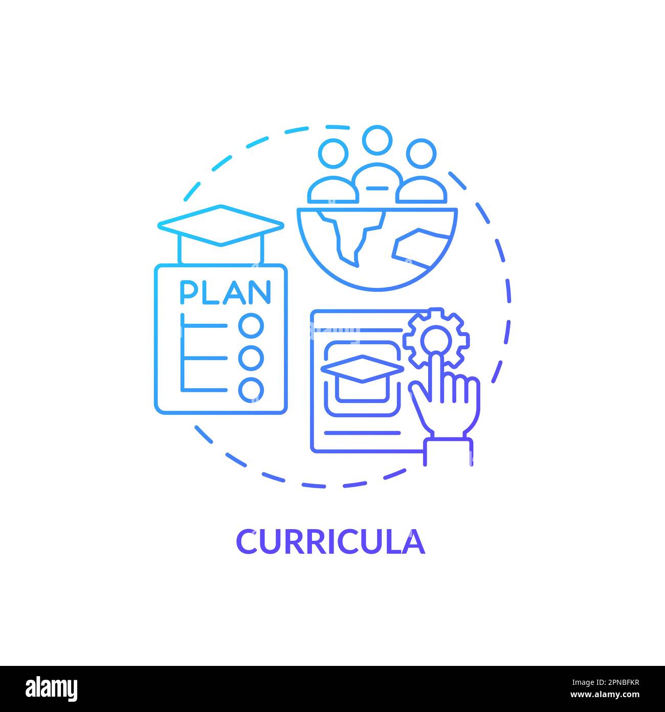 Curricula blue gradient concept icon Stock Vector Image & Art - Alamy