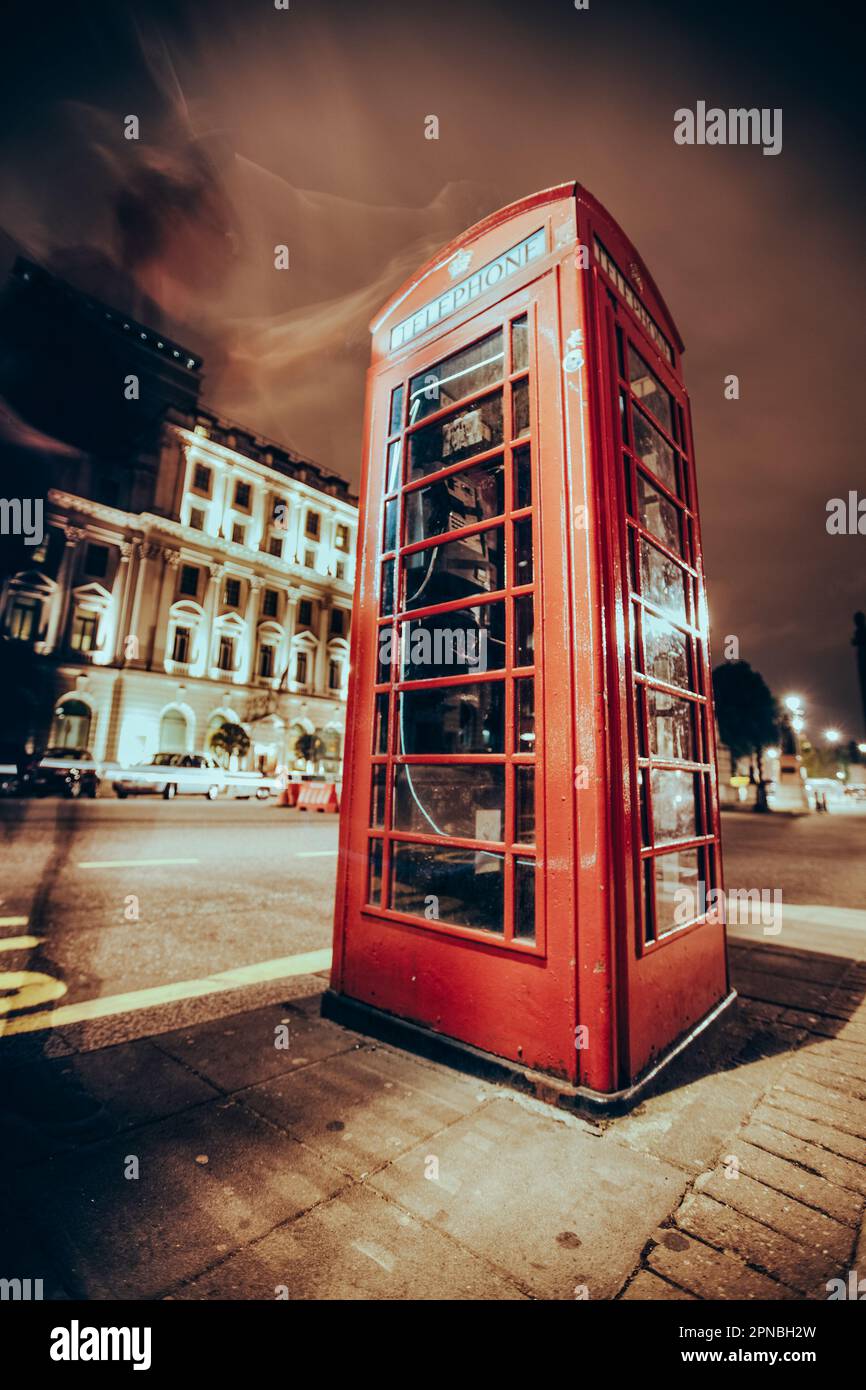 Telephone box at night hi-res stock photography and images - Alamy
