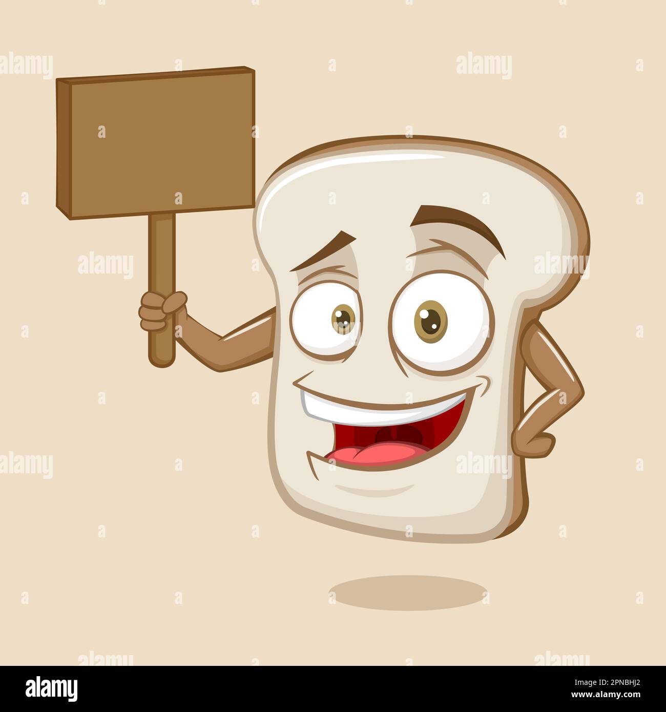 Cartoon Bread Slice Holding Board Stock Vector Image & Art - Alamy