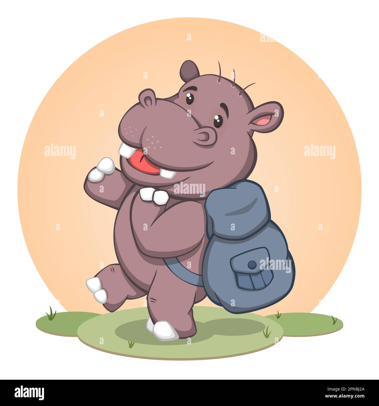 Cute backpack cartoon Cut Out Stock Images & Pictures - Alamy