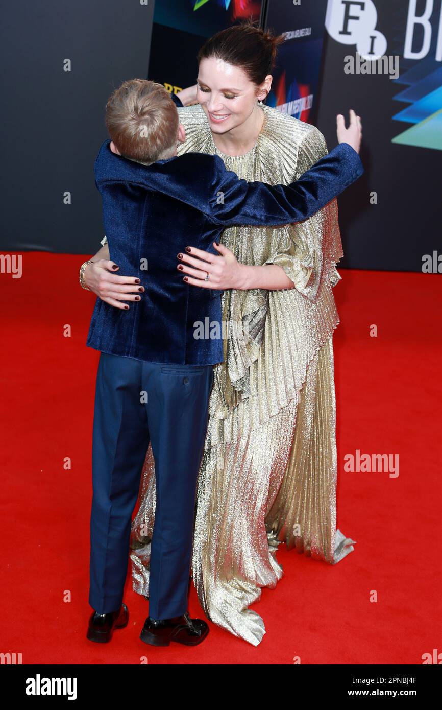 Caitriona Balfe and Jude Hill attend the "Belfast" European Premiere ...
