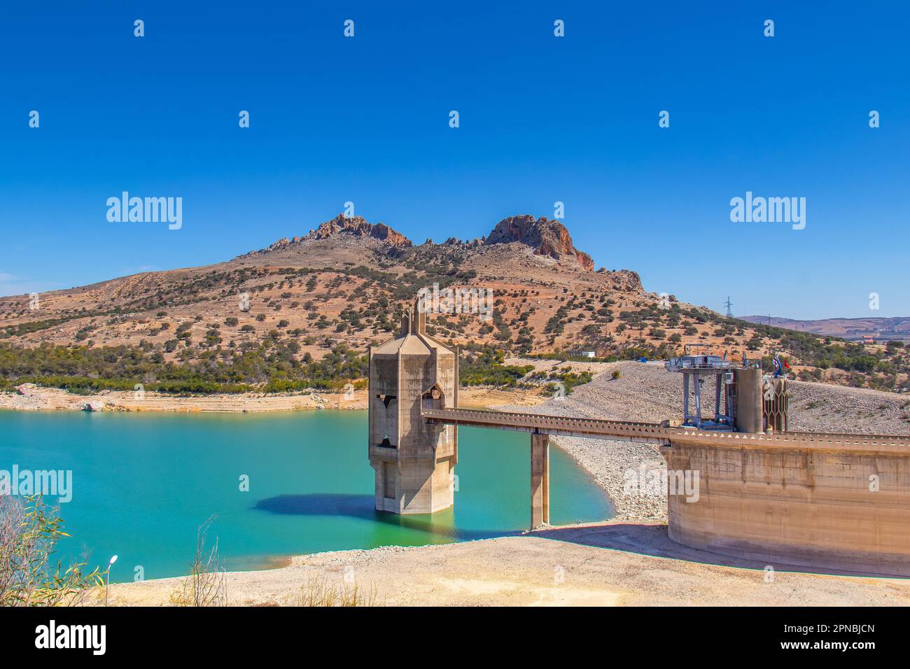 Sidi Salem Dam - Tunisia's Largest Dam on the Medjerda River Stock ...
