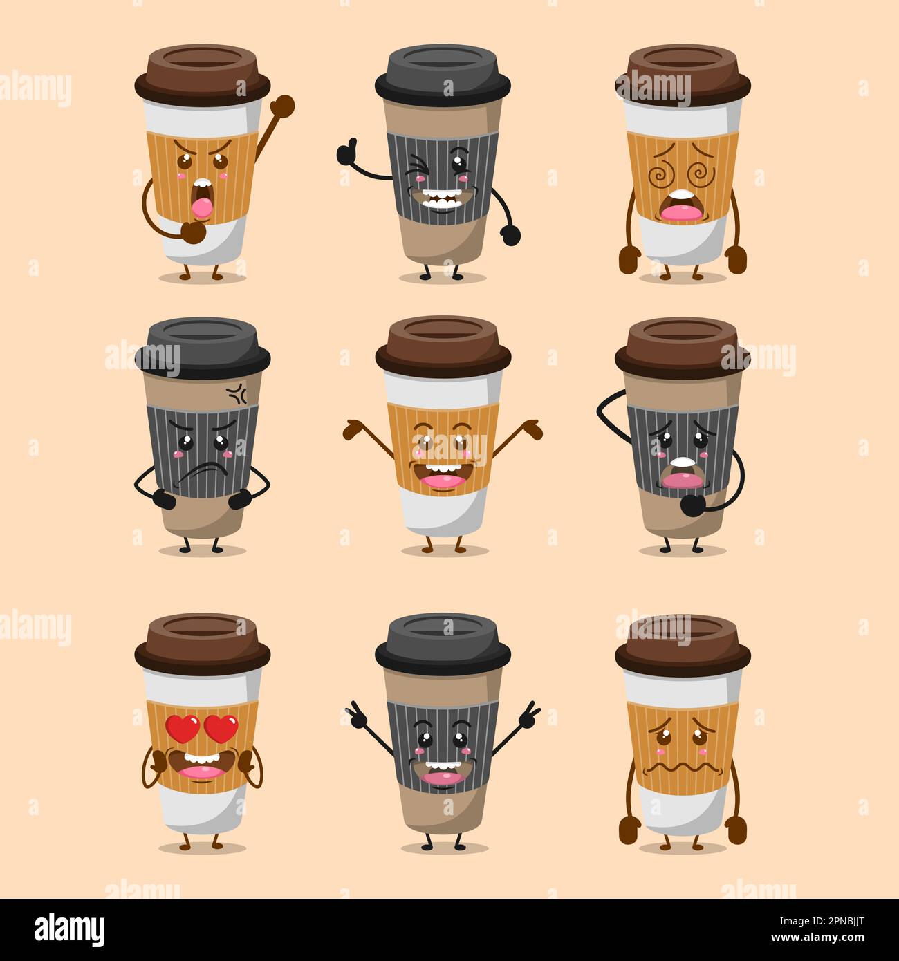 Cute cafe characters hi-res stock photography and images - Alamy