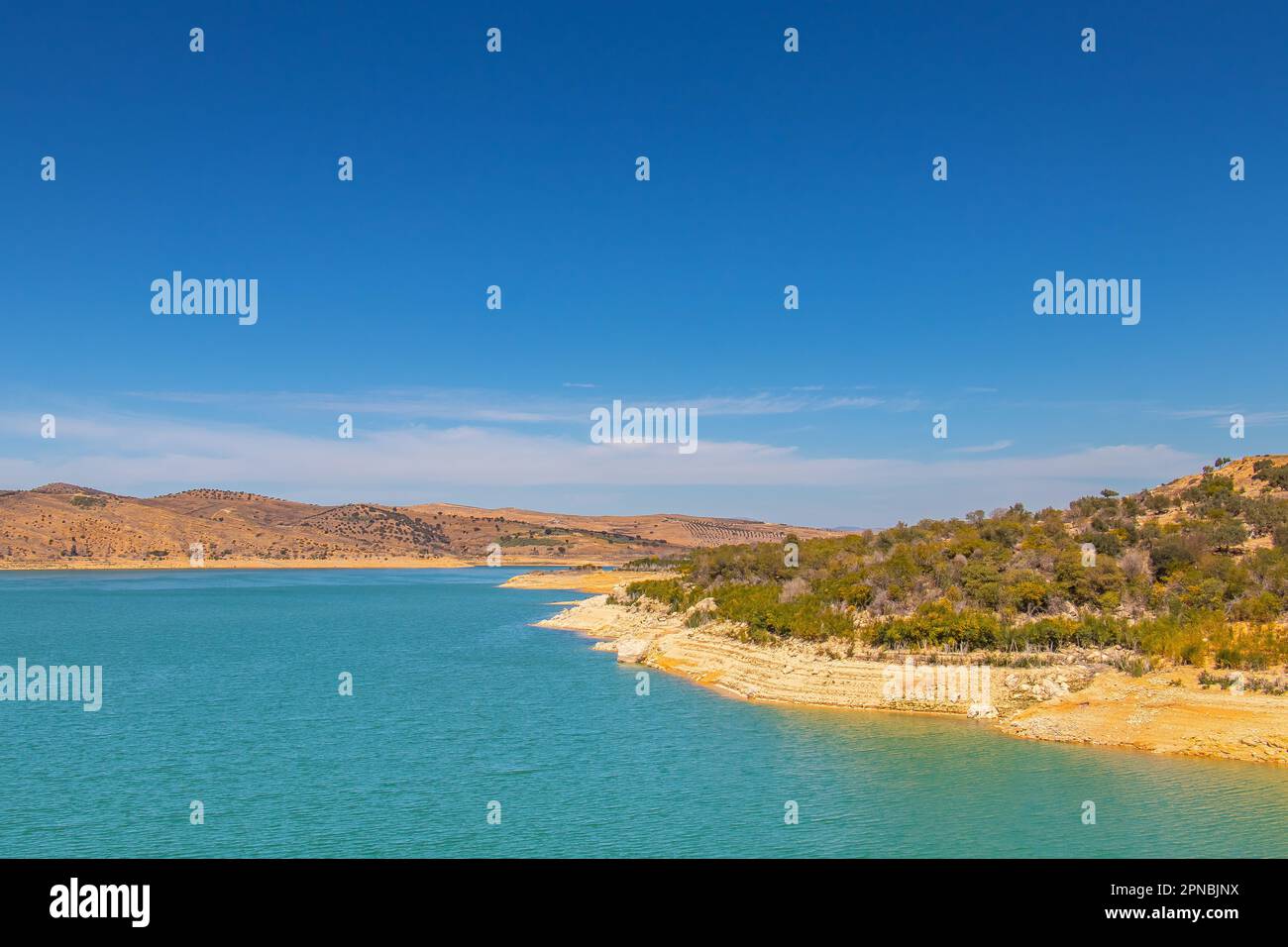 Sidi Salem Dam - Tunisia's Largest Dam on the Medjerda River Stock ...