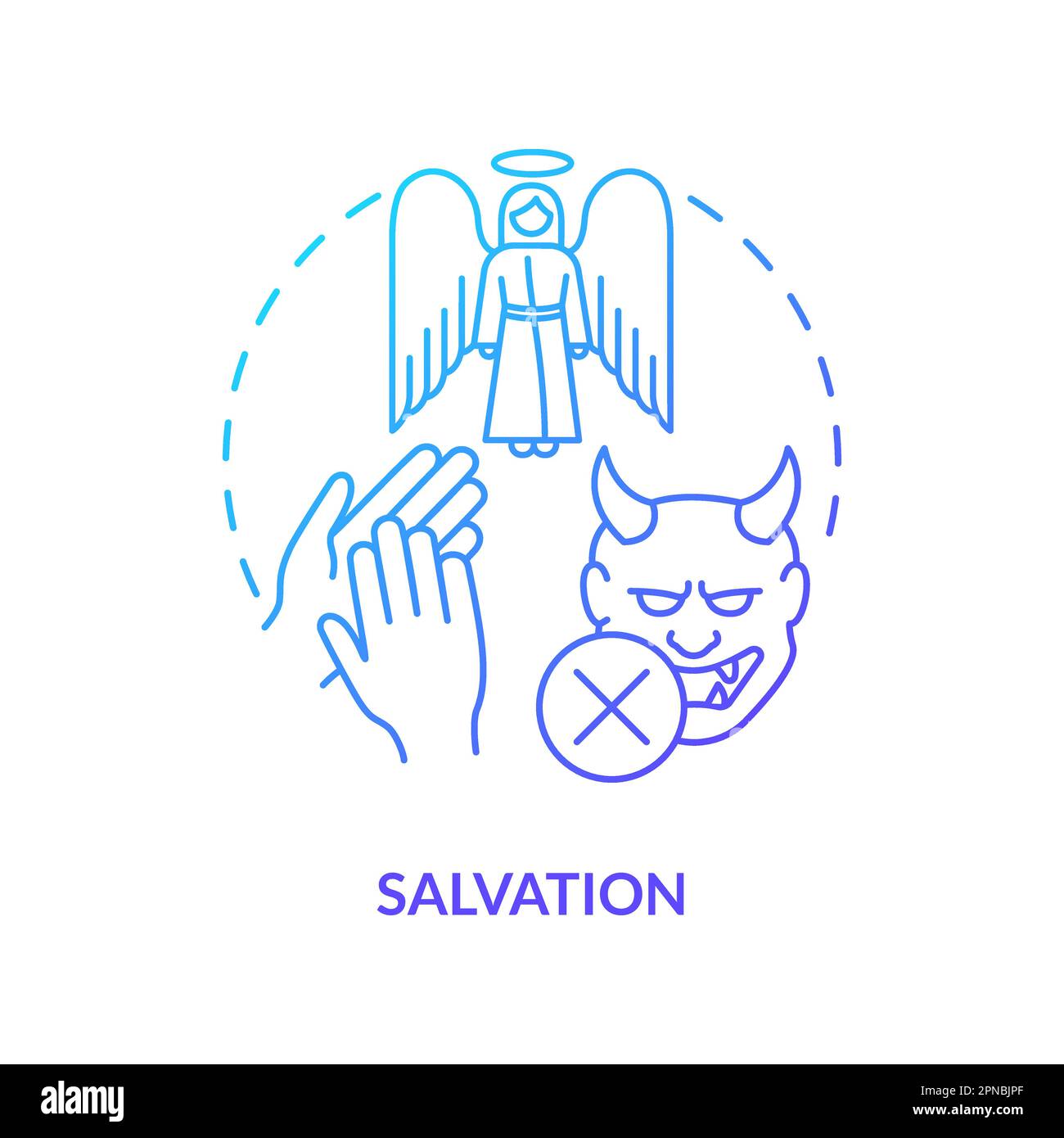 Salvation Blue Gradient Concept Icon Stock Vector Image And Art Alamy