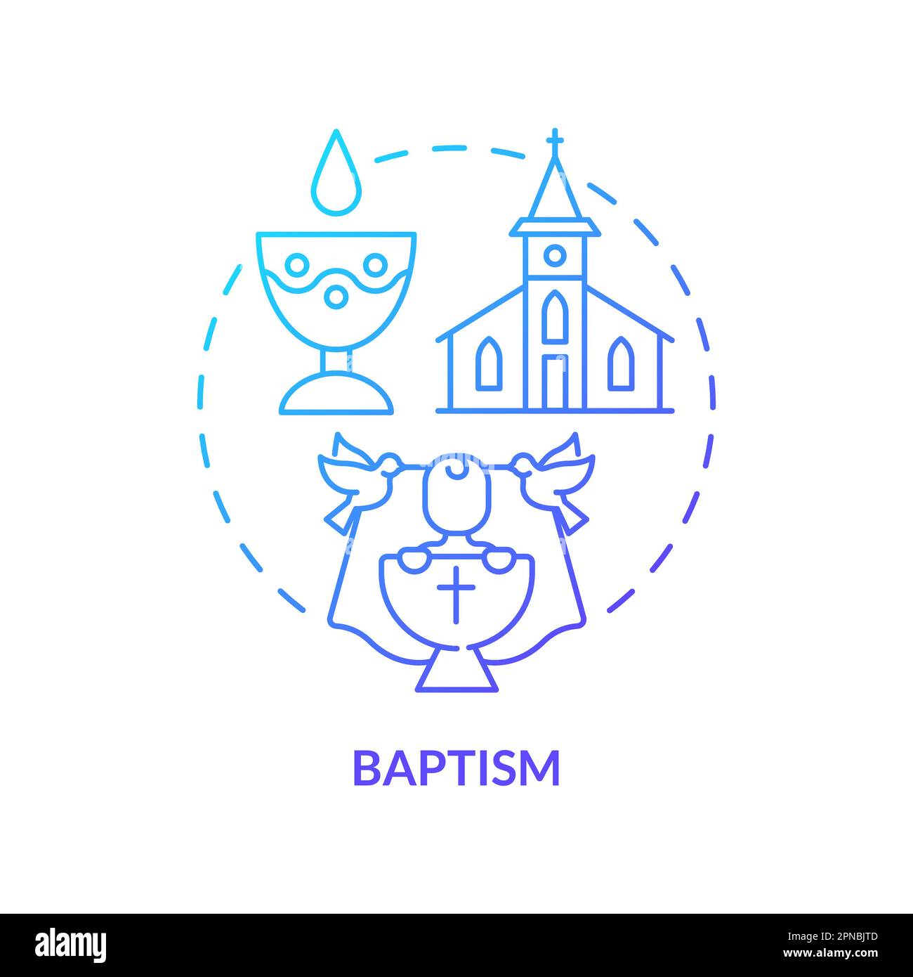 Baptism blue gradient concept icon Stock Vector Image & Art - Alamy