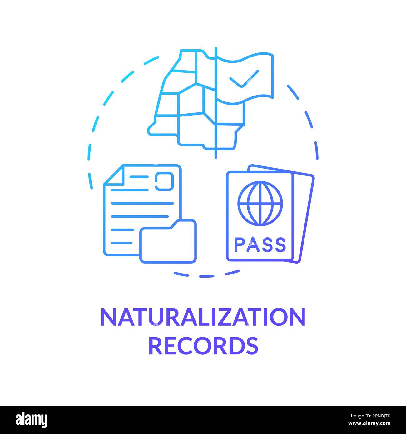 Naturalization records blue gradient concept icon Stock Vector Image ... Naturalization records blue gradient concept icon Stock Vector Image ...