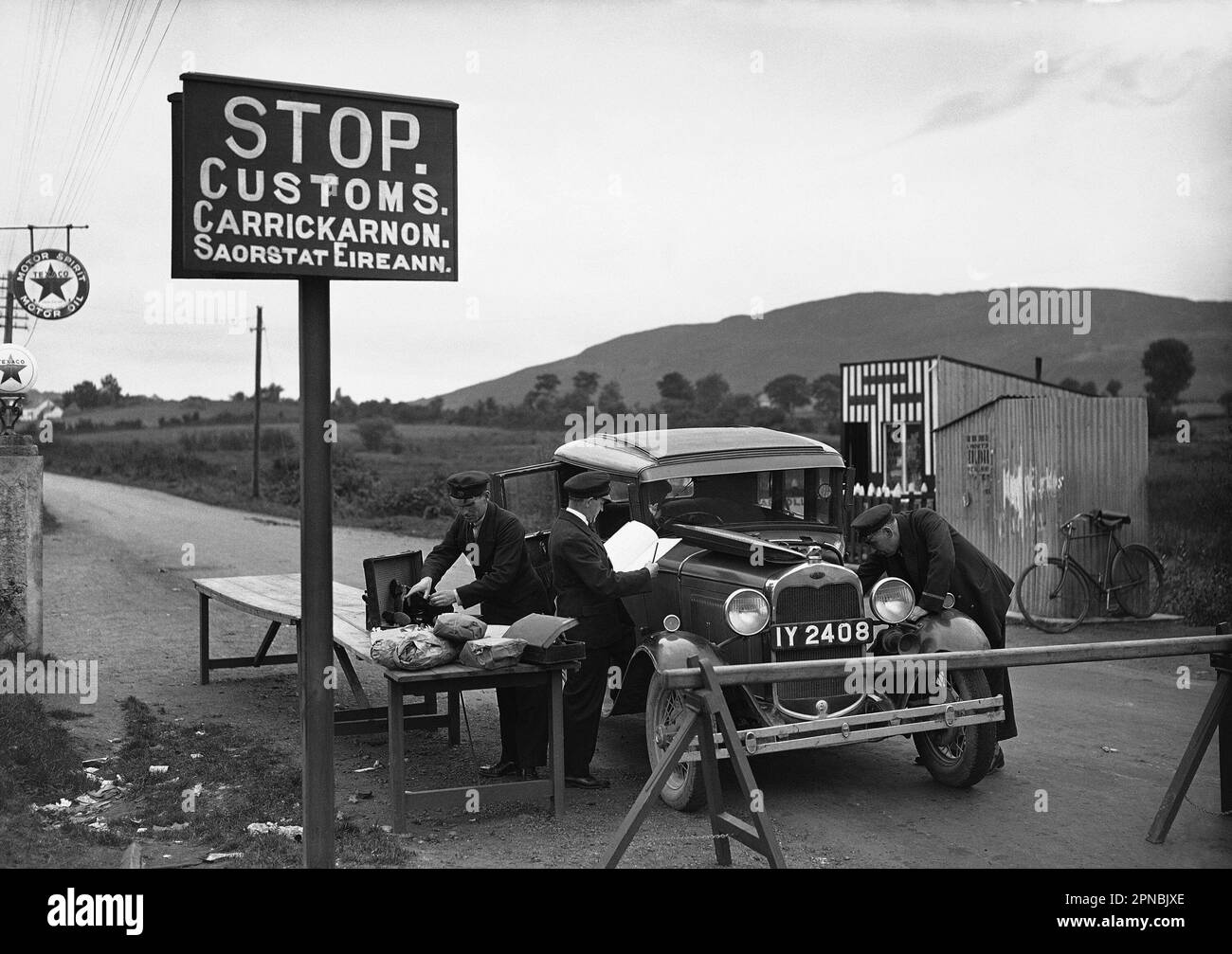 A typical customs post on the Ulster border, Northern Ireland on Oct ...